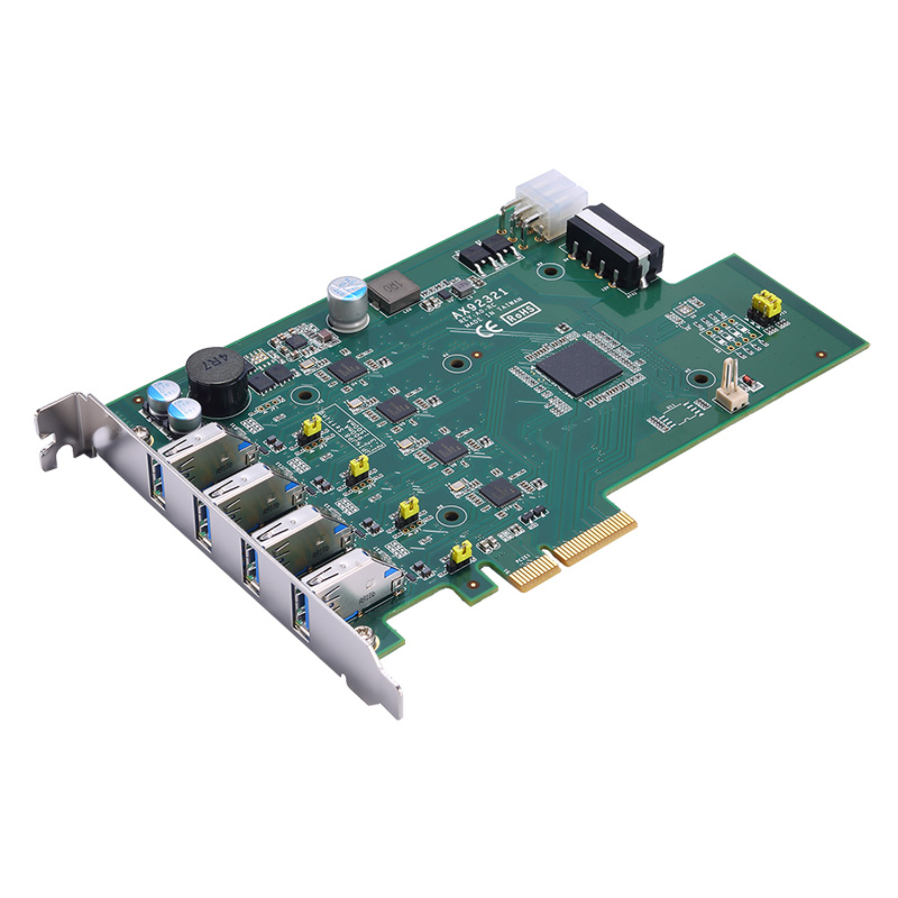 AX92321-8U : 8 Port PCIe USB 3.0 Card with 4x Renesas μPD720202 ...