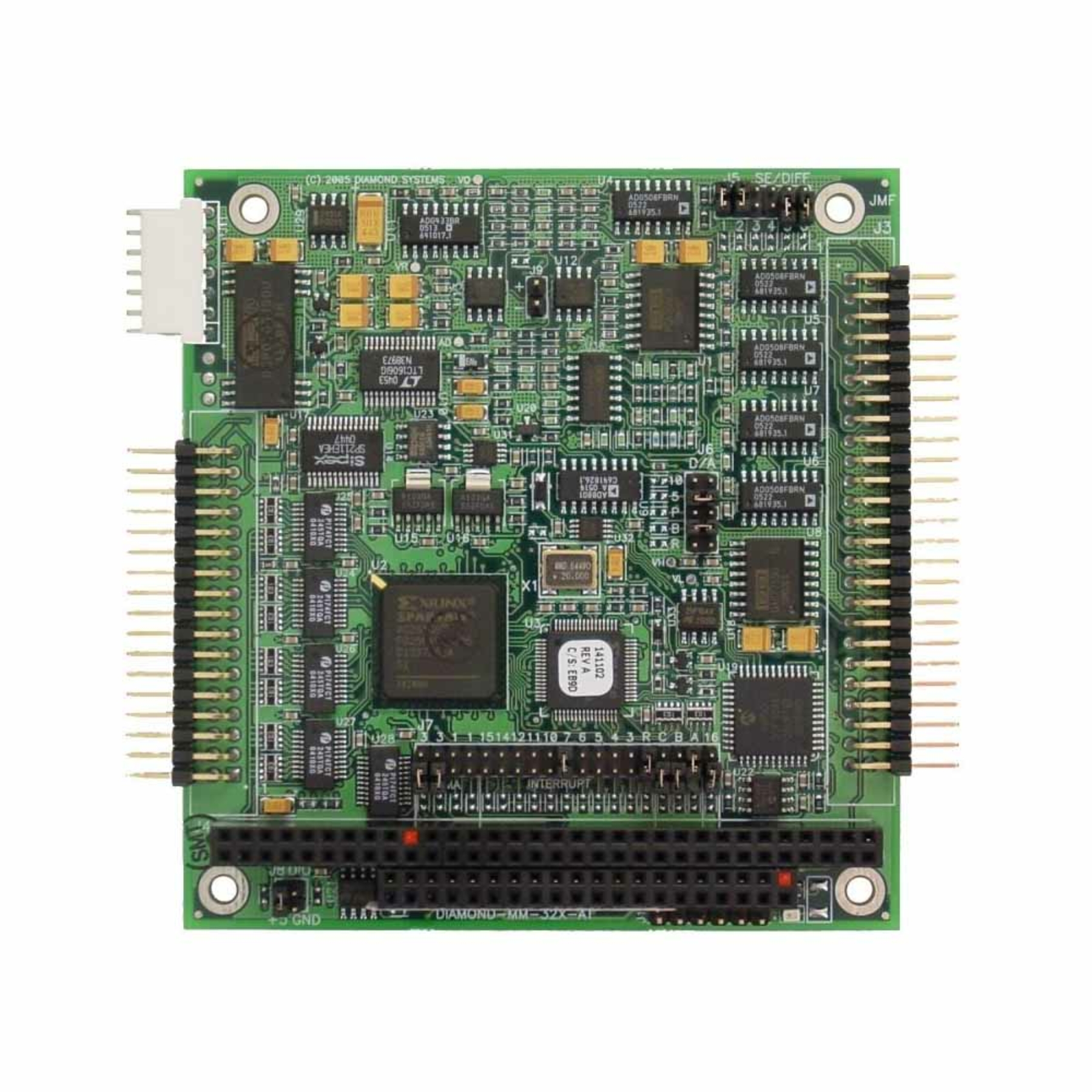 DMM-32X-AT : 32-Channel 16-Bit Rugged PC/104 Analog I/O Module with Autocalibration | Things ...