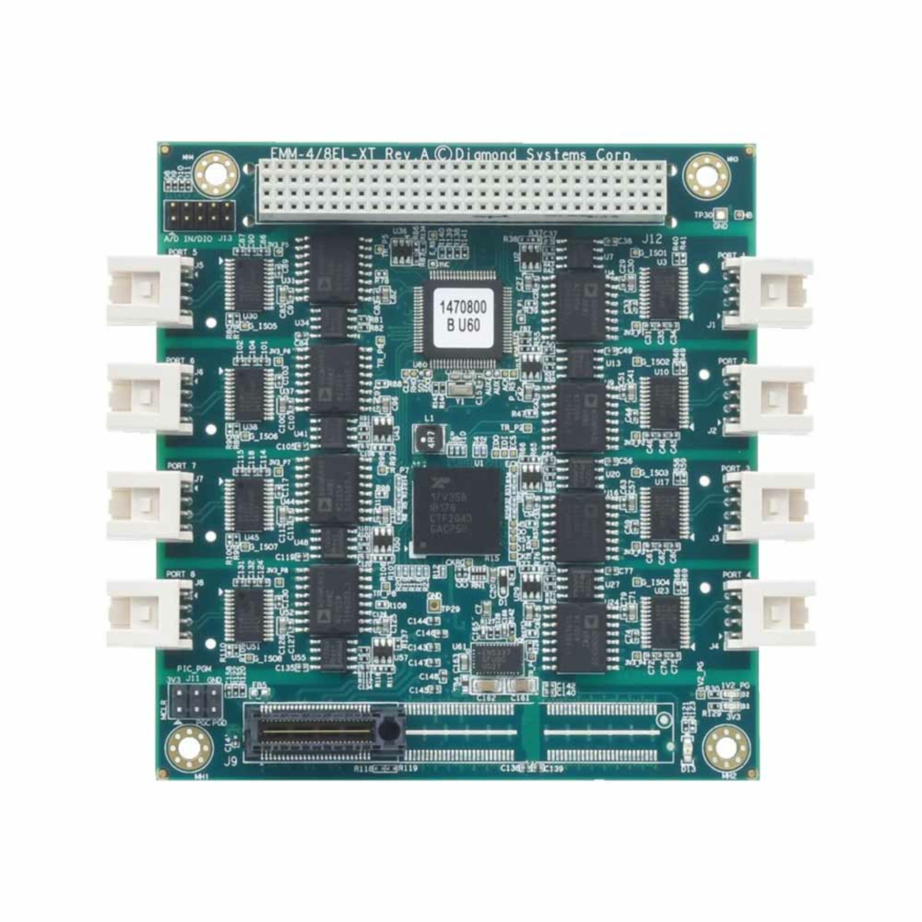EMM-4EL-XT : Ruggedized PCI/104-Express 4-Port Serial Module with Opto ...