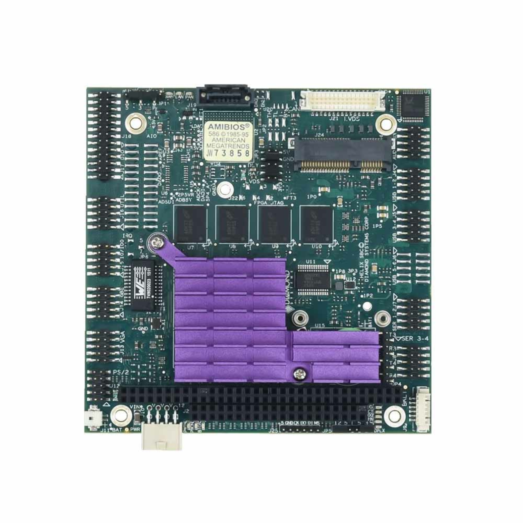 HLX1000-1GD : Wide Temperature Vortex86D3 Dual Core PC/104 Single Board ...