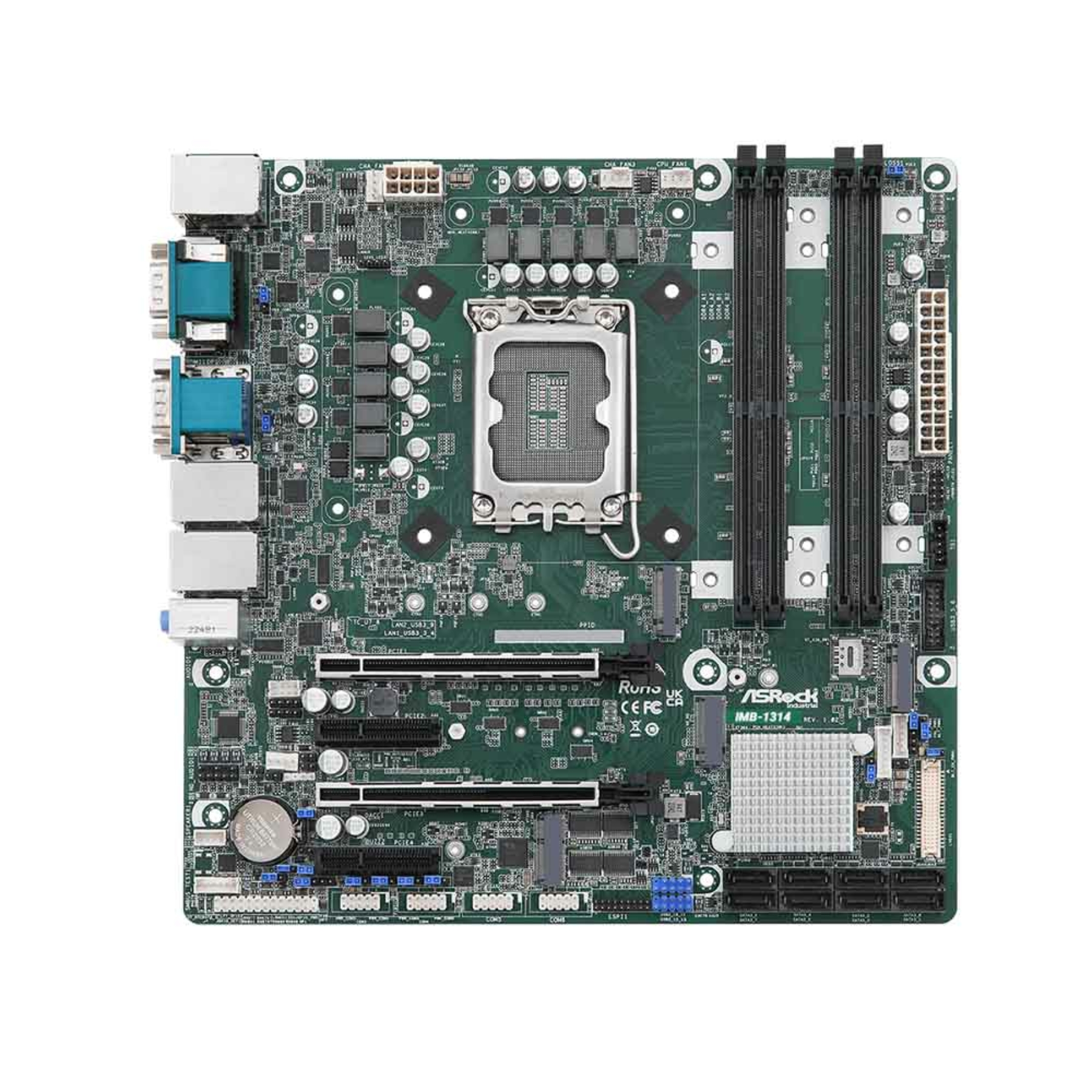 IMB-1314 : Raptor Lake-S Industrial Micro-ATX Motherboard with Q670 Chipset and 2.5GbE LAN ...