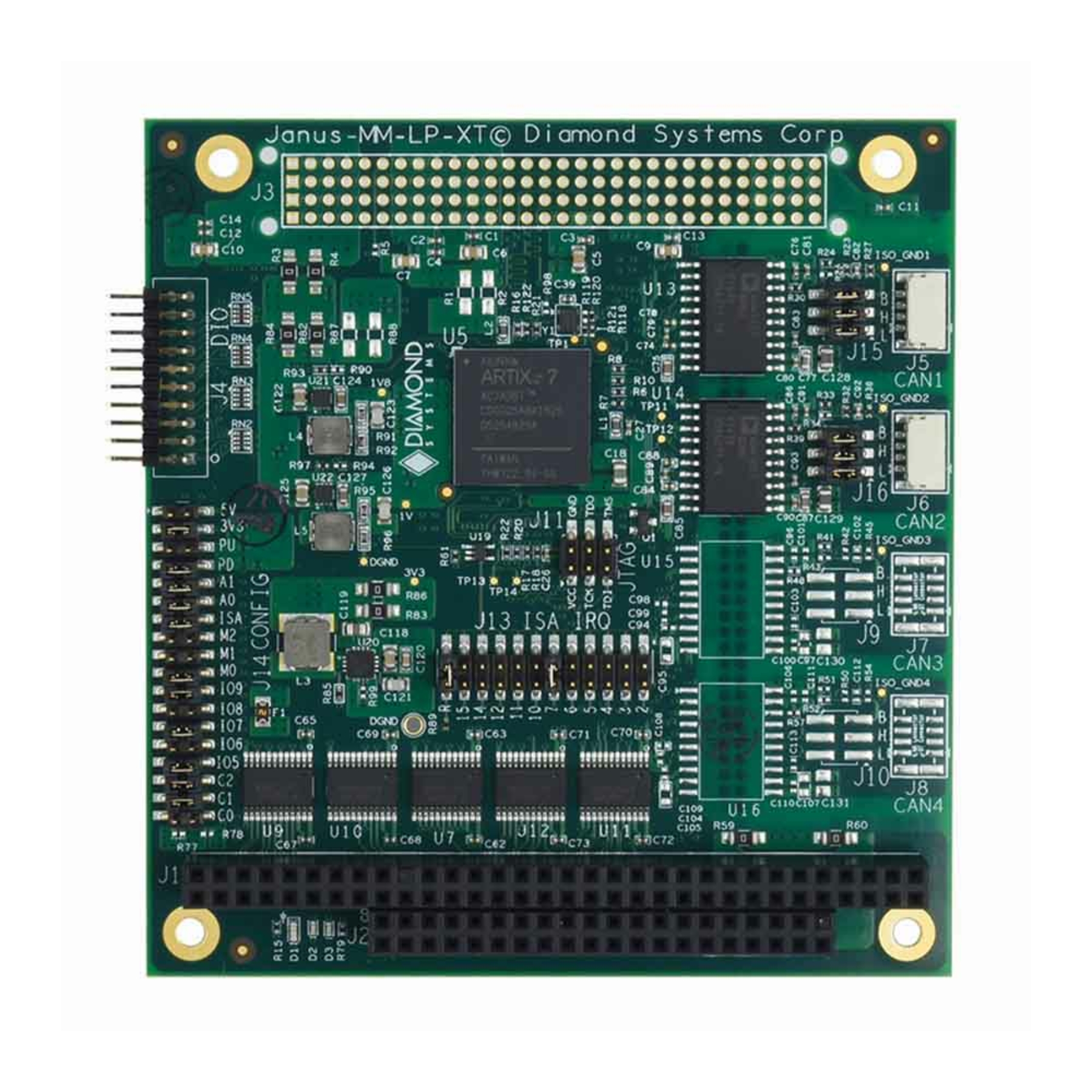 JNMM-4LP-XT : Quad Channel Isolated CAN Bus PC/104 Plus Module with 16-Channels Digital I/O ...