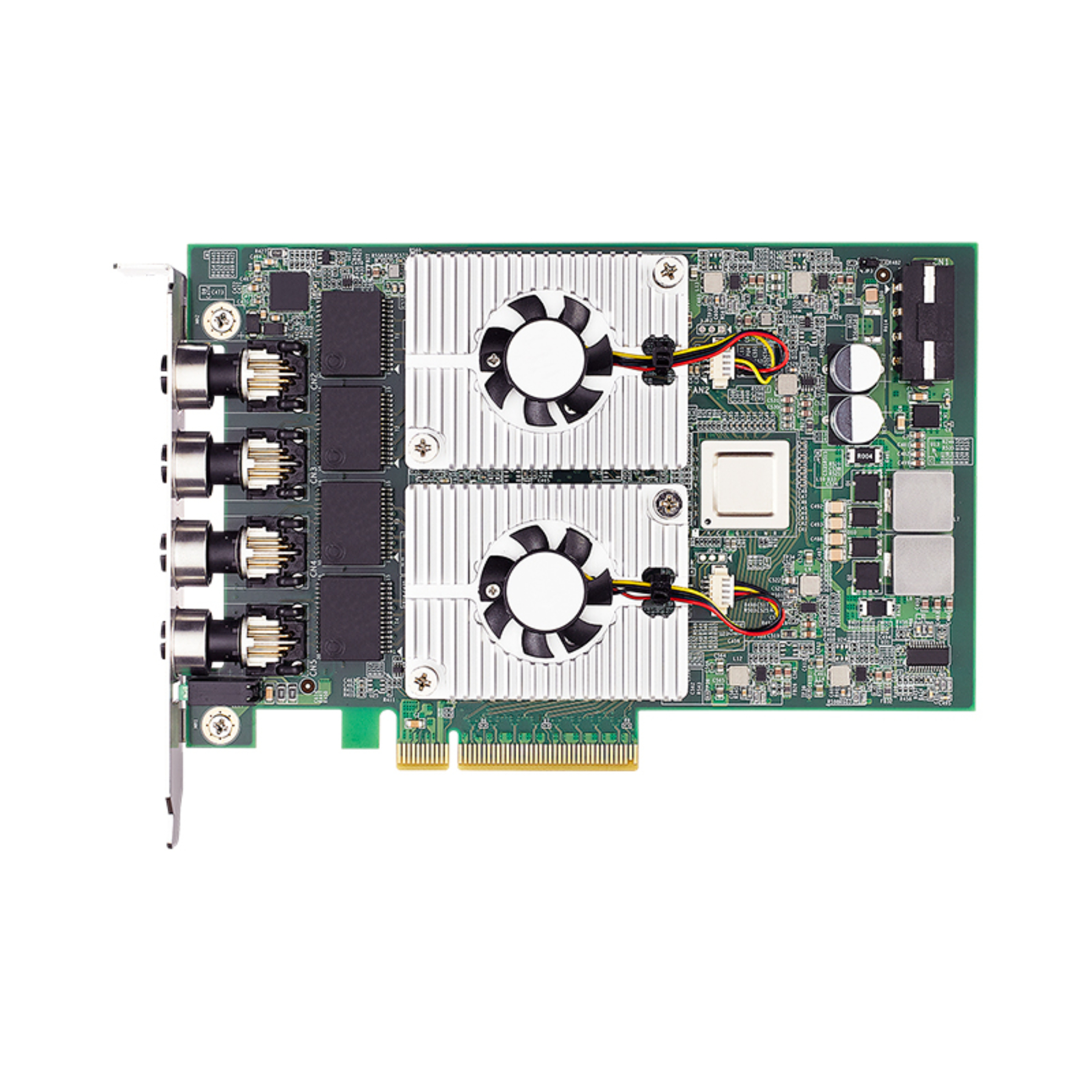 PE-8004MX : 4 Port M12 10GbE PoE+ Intel X710-AT2 PCIe Frame Grabber ...