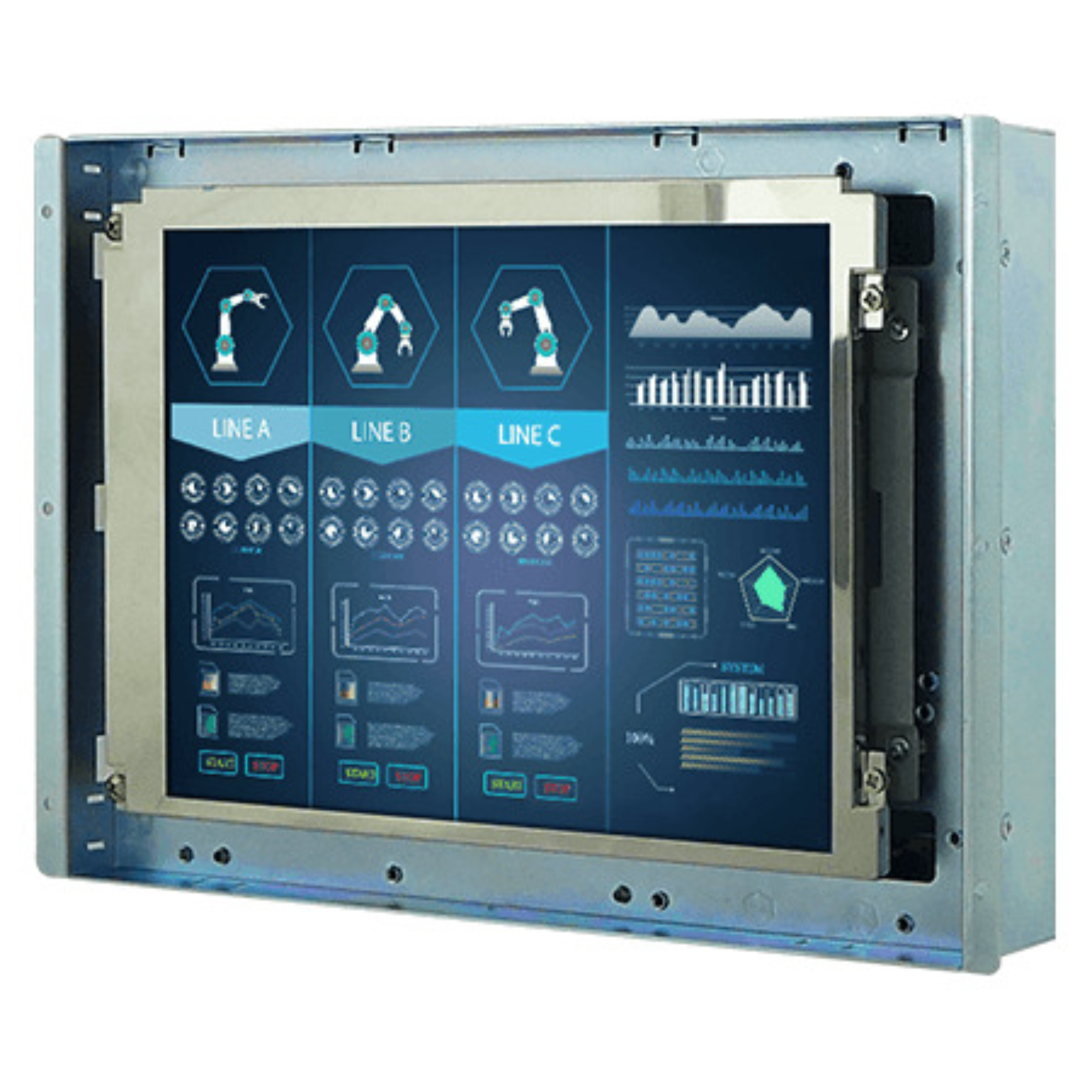 R08L200-OFU1TR : 8.4″ Open Frame Transflective Display (4:3 SVGA, 800× ...