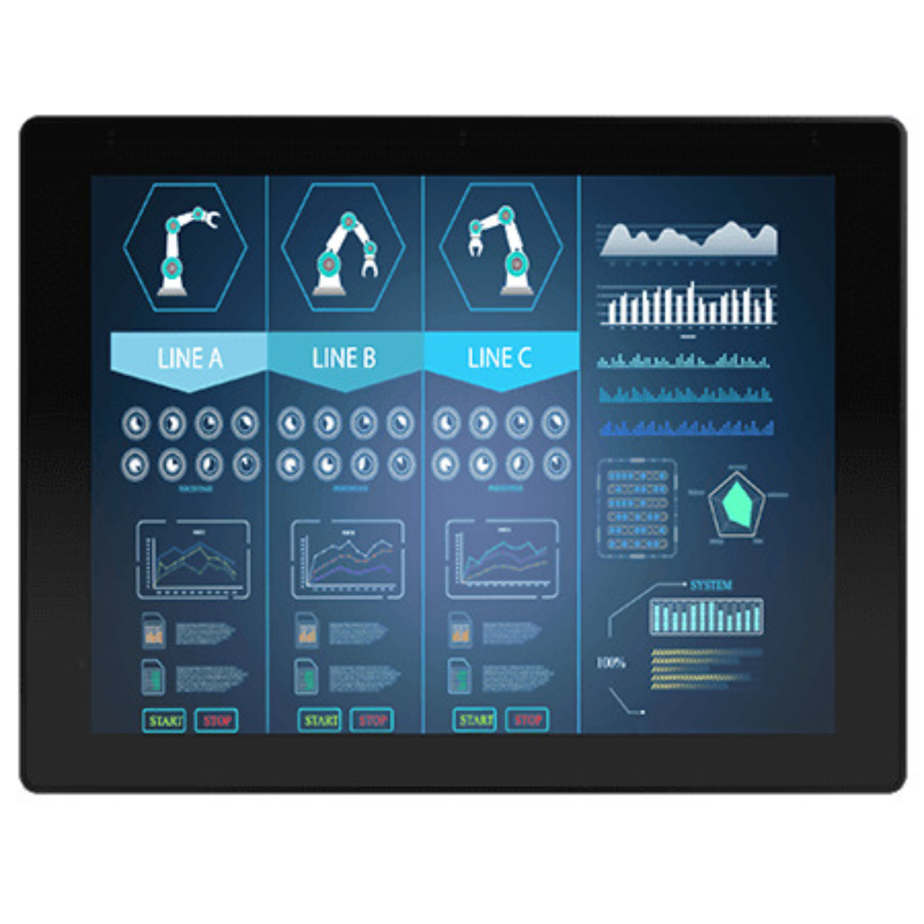 R12L100-PCM2OD : 12.1″ Outdoor XGA Sunlight Readable Touch Display ...