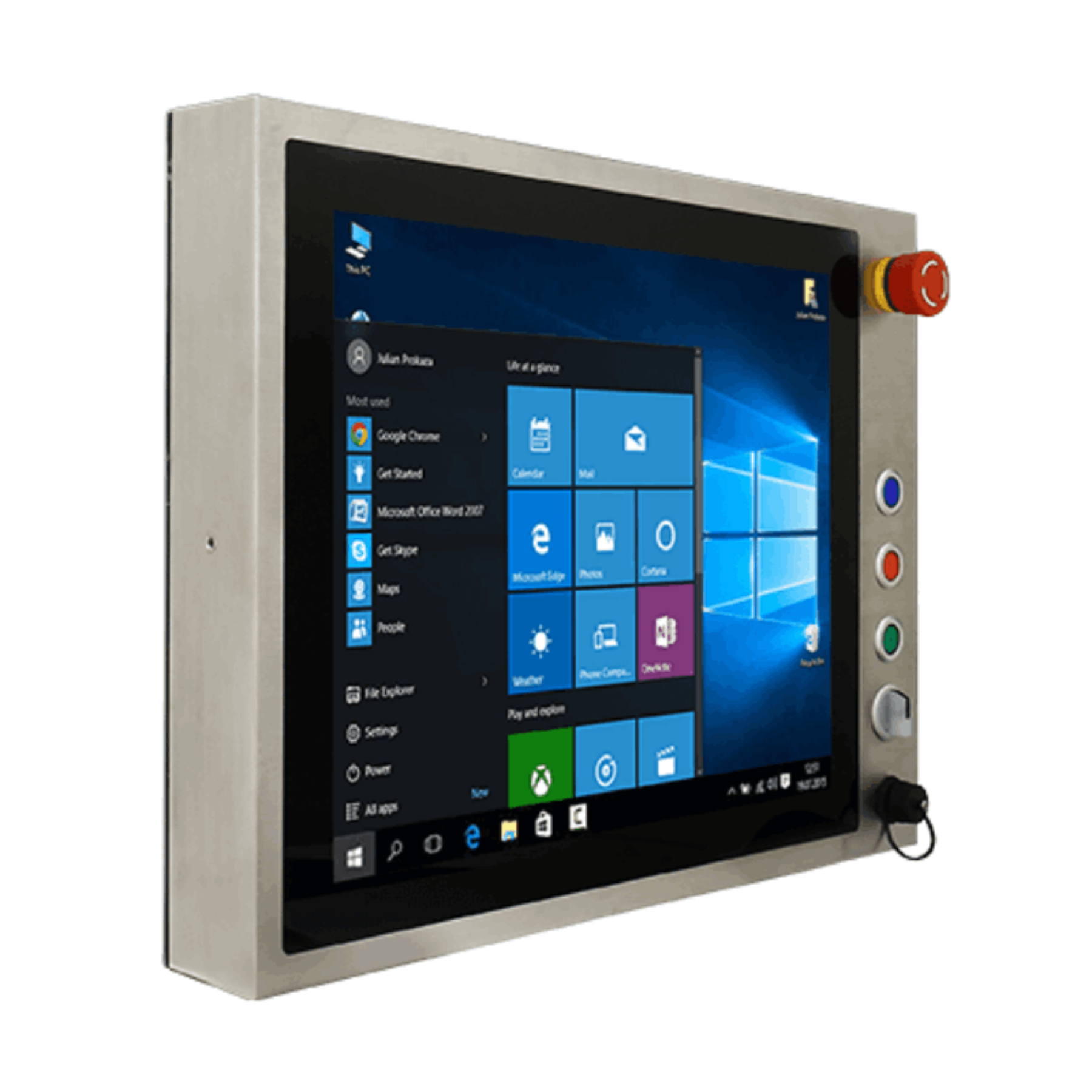R15IE3S-SPC3-B : 15″ Washdown Celeron N6210 HMI with Push Buttons ...