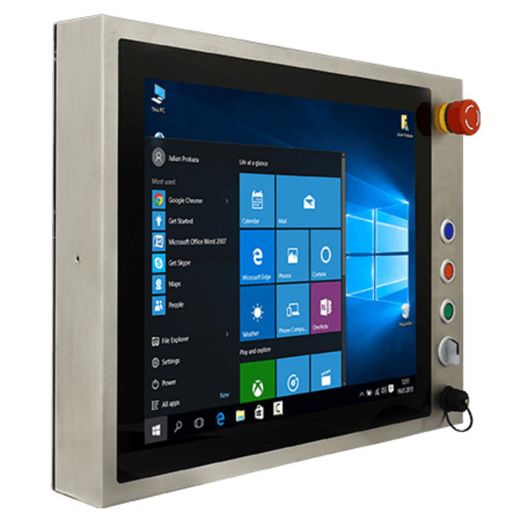 R19IE3S-SPM1-B : 19″ Intel Celeron N6210 IP65 Stainless Steel Computer with Push Buttons ...