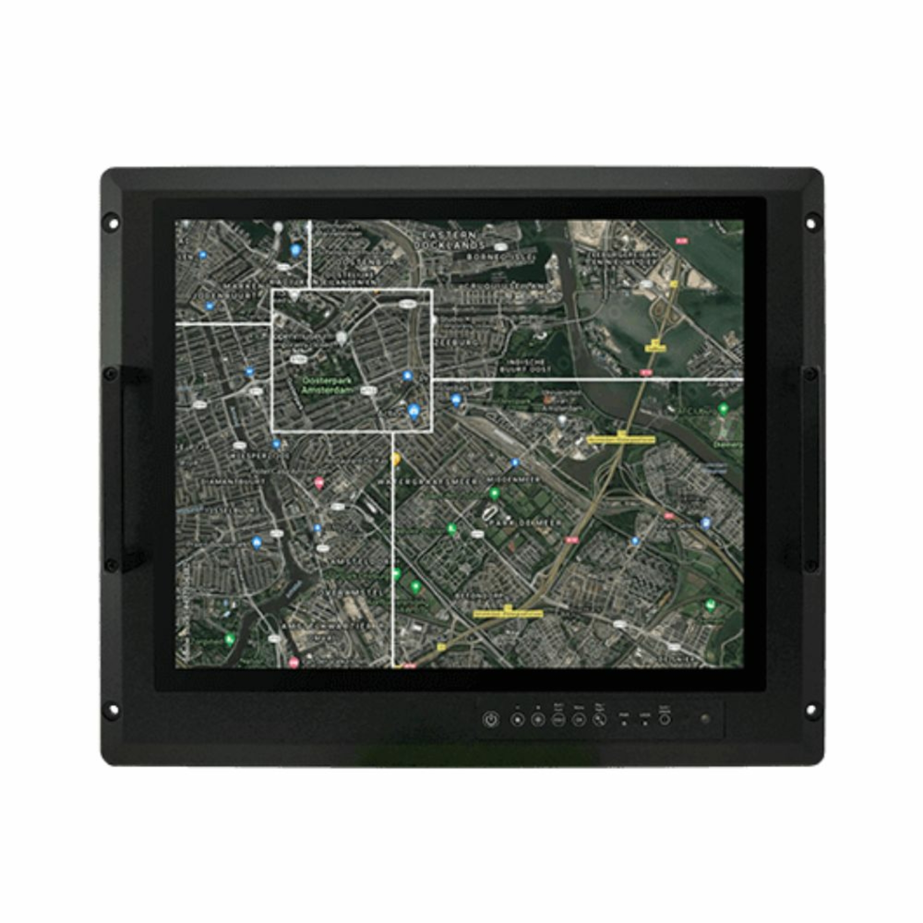 R19L100-MLA3FP : 19″ FHD Rack Mount PCAP Touch Military LCD Monitor ...