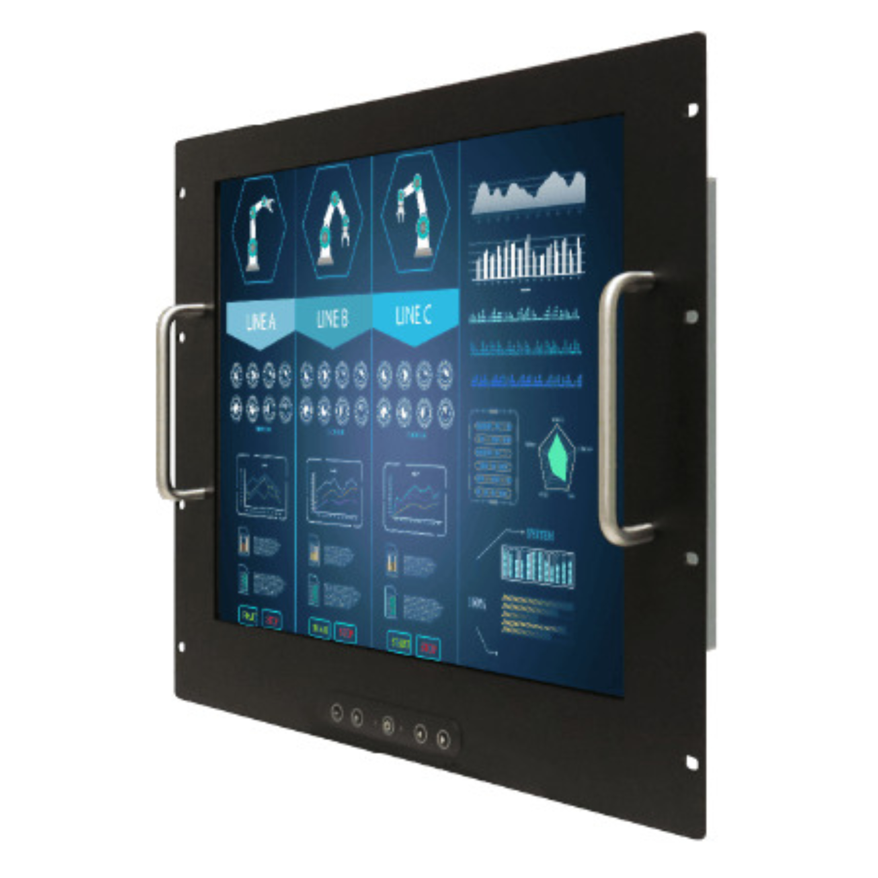 R19L300-RKM1 - 19″ SXGA Industrial Rack Mount Monitor - Things Embedded