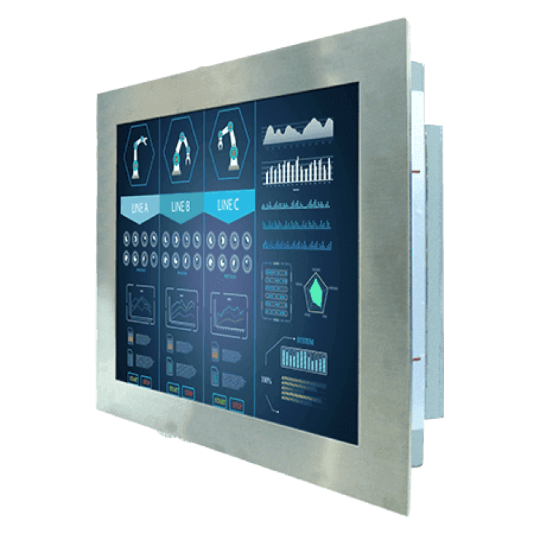 R19L300-STM1 : 19″ Stainless Touch Panel Mount Display | Things Embedded UK