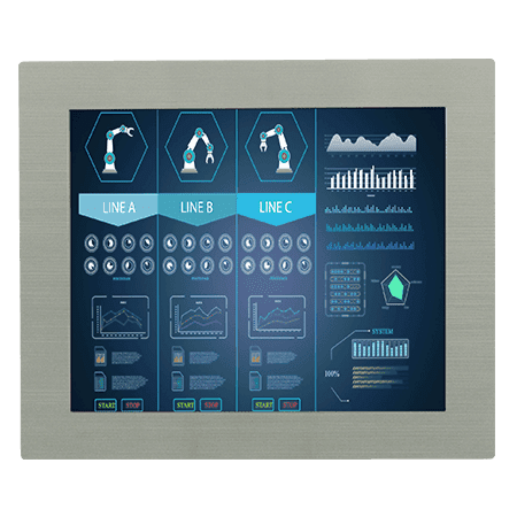 R19L300-STM1 : 19″ Stainless Touch Panel Mount Display | Things Embedded UK