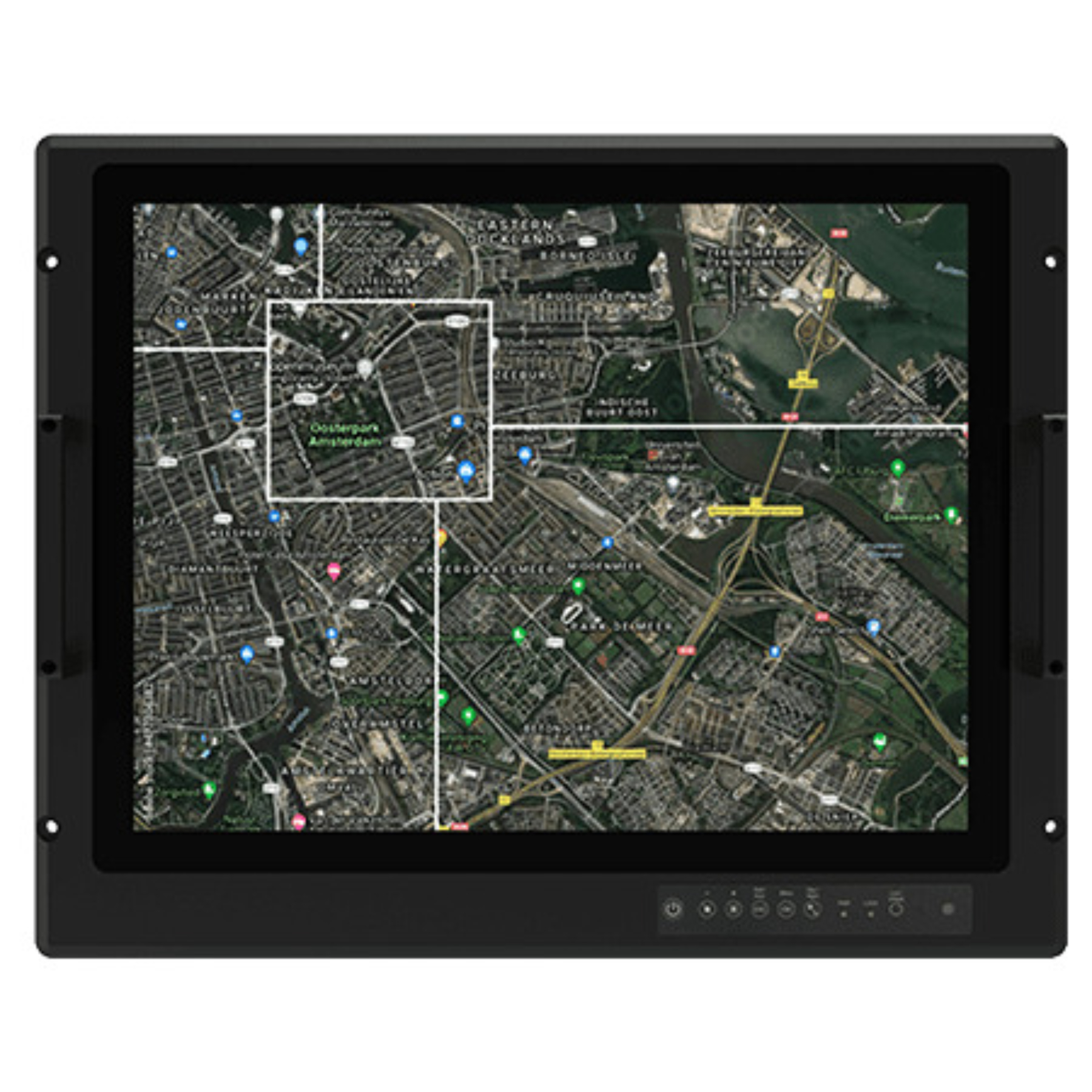 R21L100-MLM1FP : 21.3″ WUXGA Rack Mount PCAP Touch Military LCD Display ...