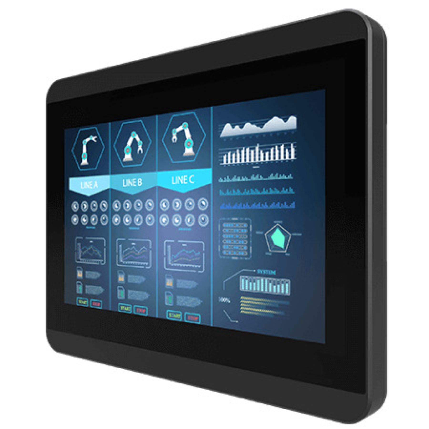 W07L100-PCO1OD : 7″ High Bright Outdoor WSVGA Monitor | Things Embedded USA