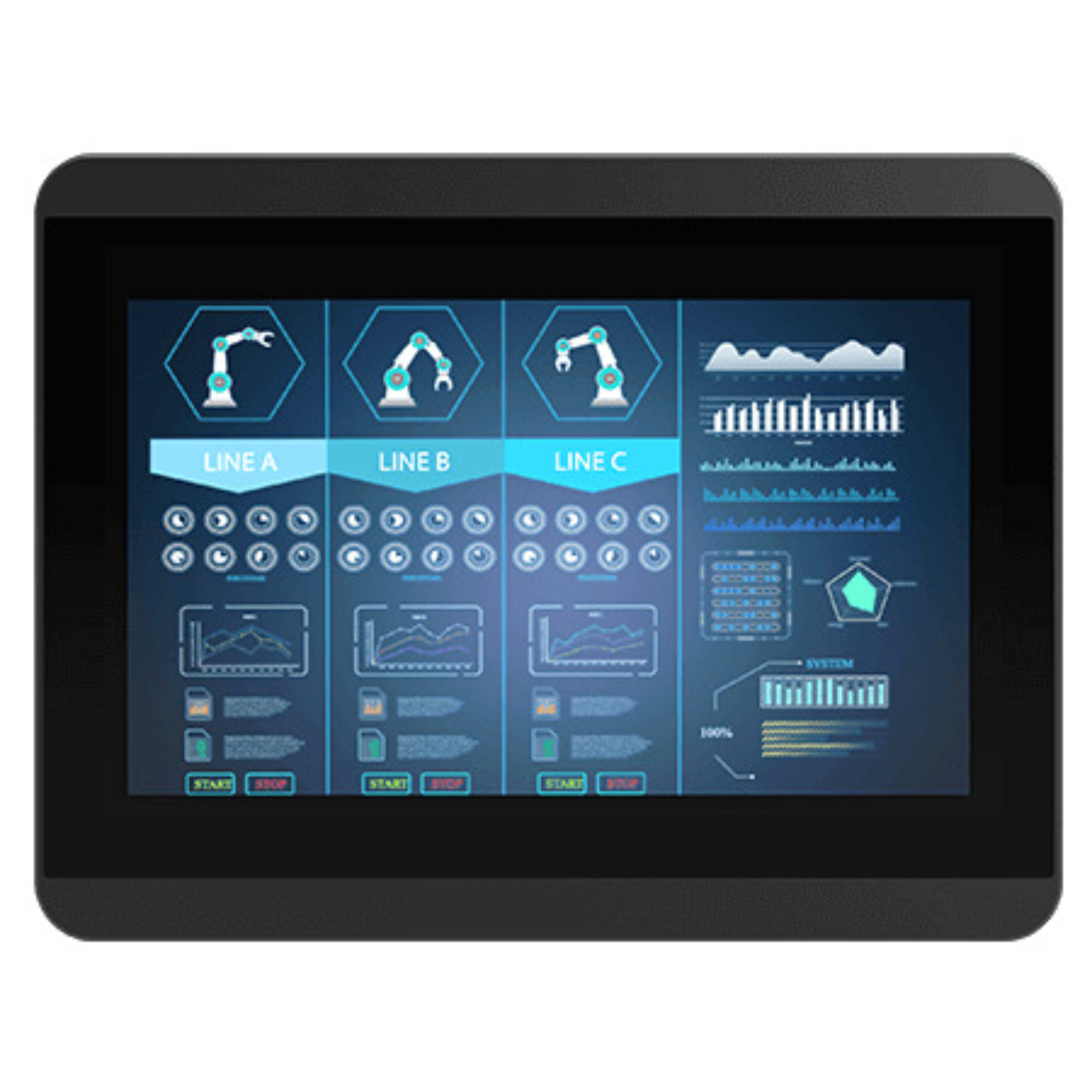 W07L100-PCO1OD : 7″ High Bright Outdoor WSVGA Monitor | Things Embedded USA