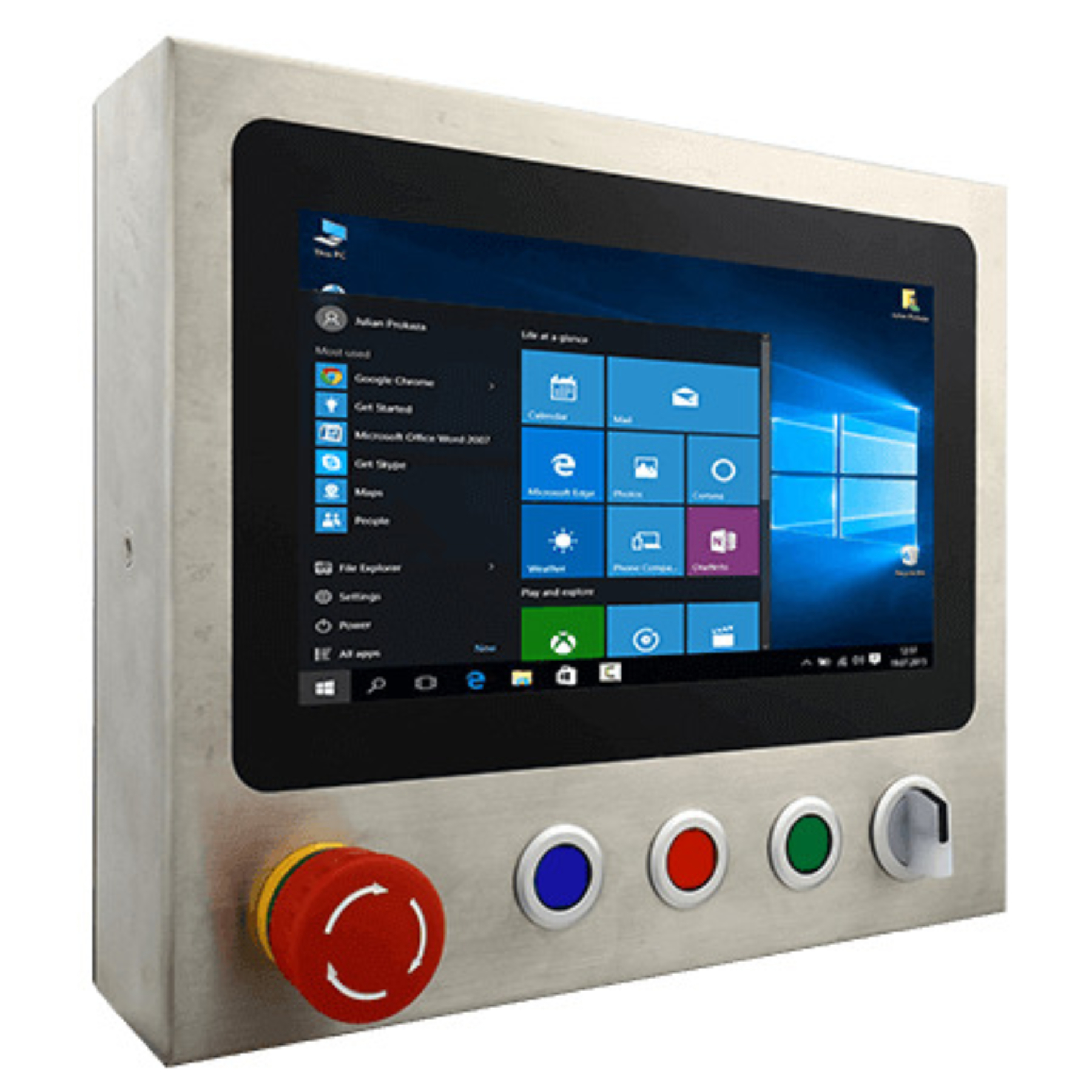 W10IE3S-SPH2-B : 10.1″ Intel Celeron N6210 IP65 Stainless HMI with Push Buttons | Things ...