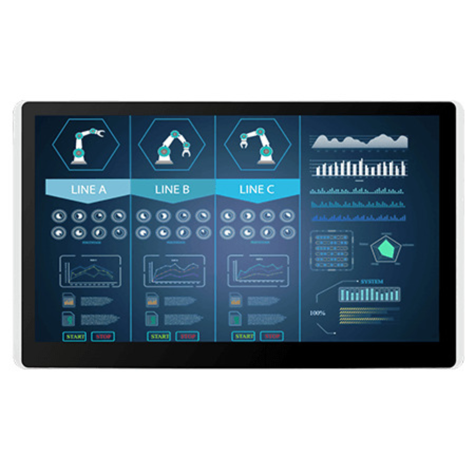 W15L100-PTA3-POE : 15.6″ Widesceen HD PoE Touch Screen Display (16:9 ...