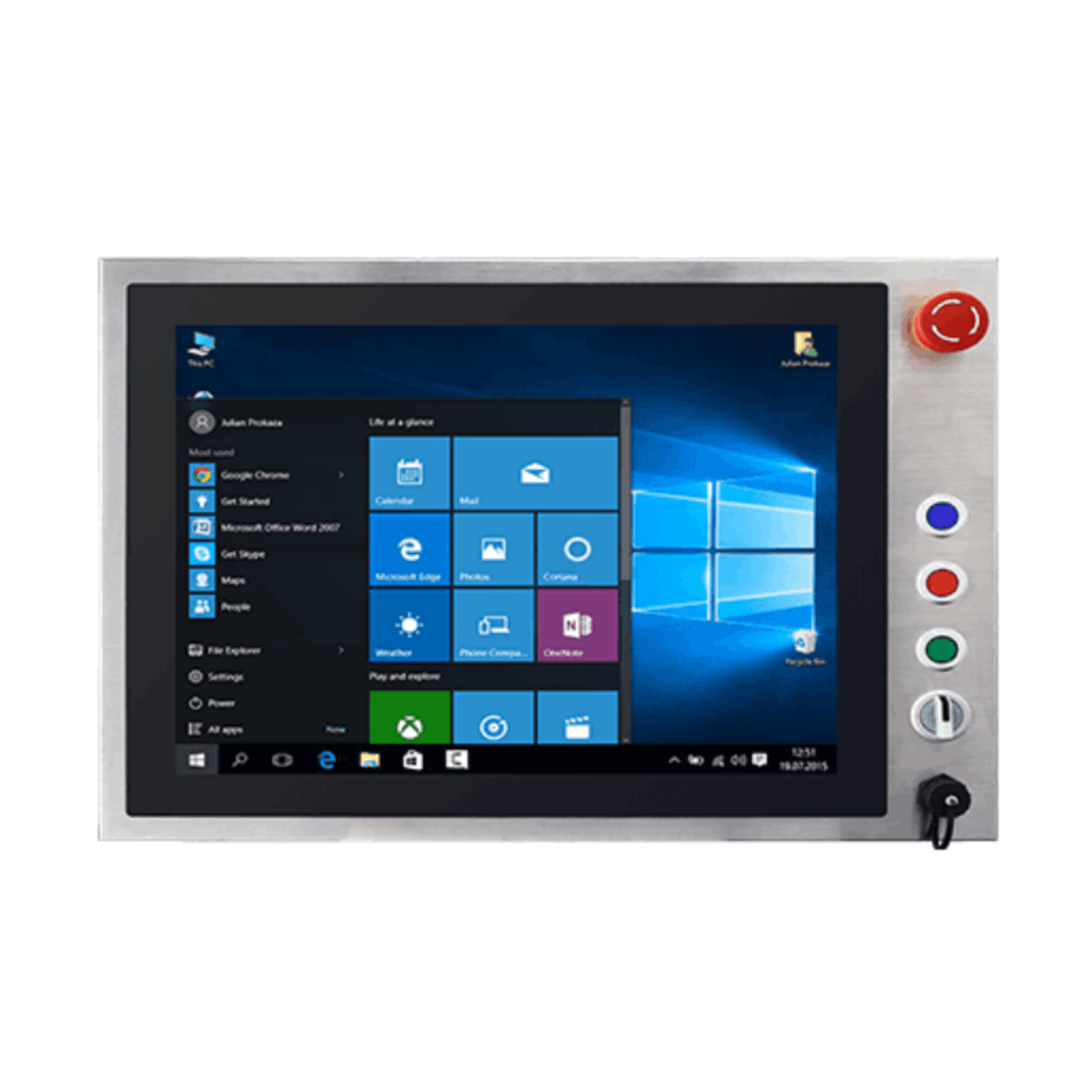 W22IE3S-SPA3-B : 21.5″ Intel Celeron N6210 IP65 Panel PC with Push Buttons | Things Embedded USA