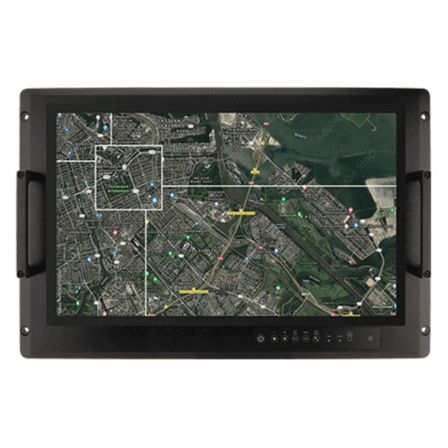 W22L100-MLA3FP : 21.5″ FHD Rack Mount Military LCD Touch Display ...