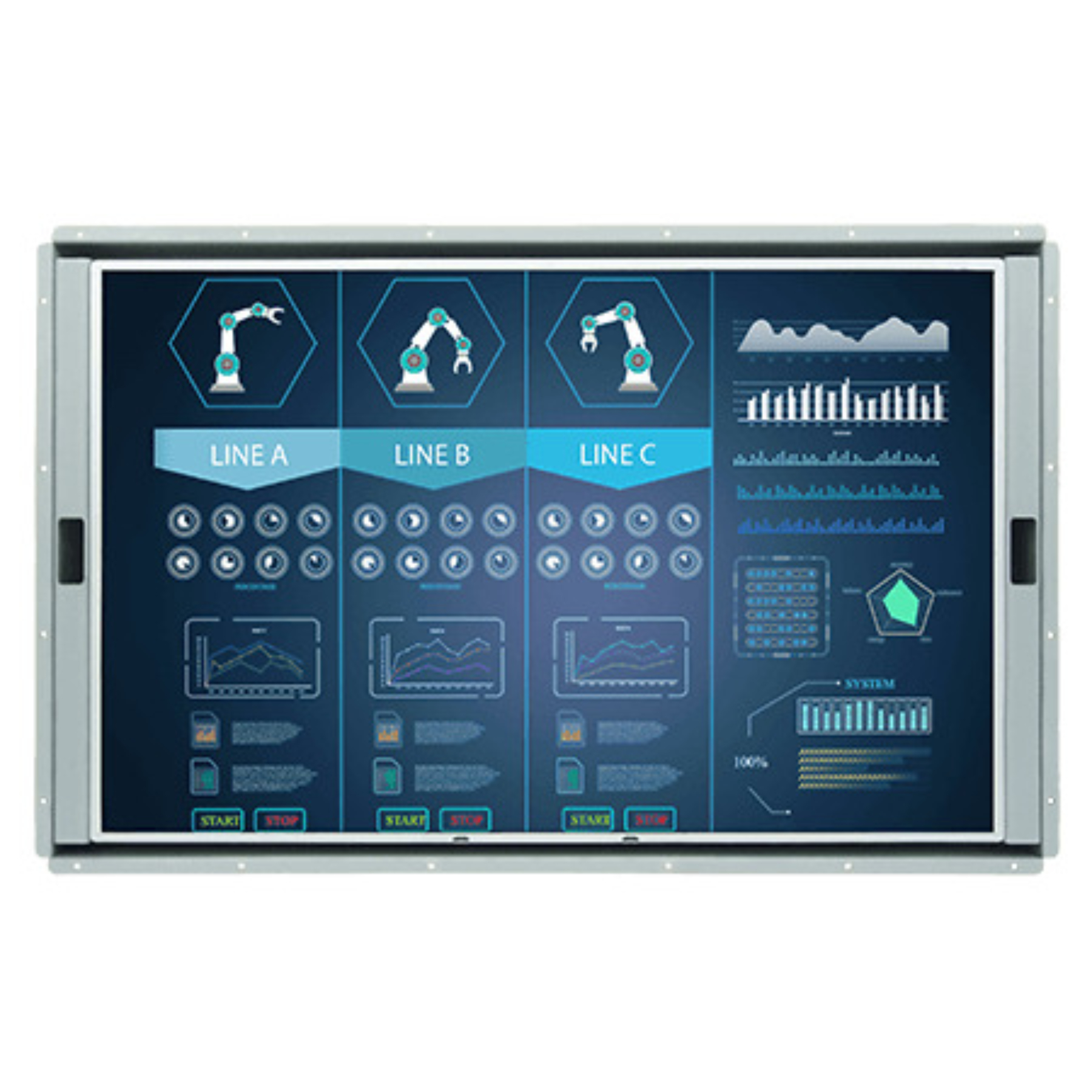 W27L100-OFA1 : 27″ Full HD Widescreen Open Frame Touch Monitor [16:9 ...
