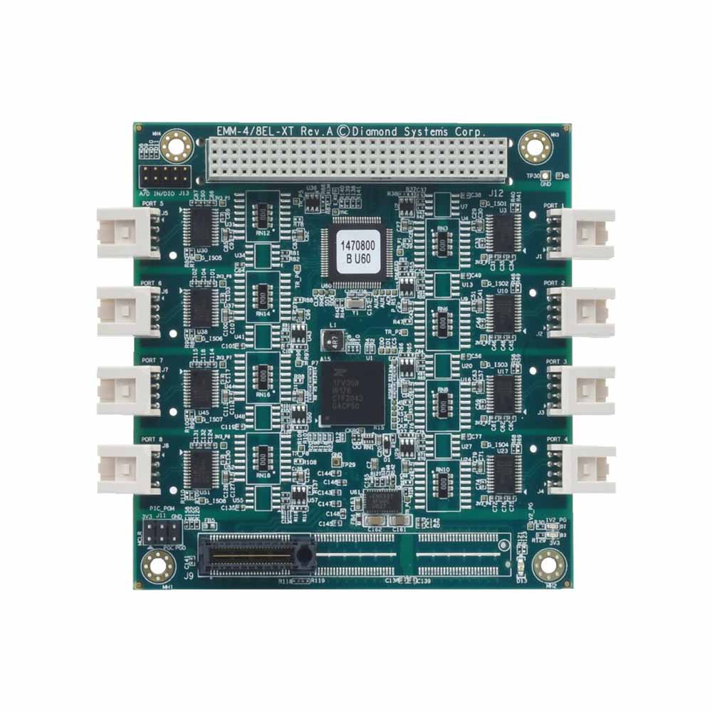 EMM-4EL-XT : Ruggedized PCI/104-Express 4-Port Serial Module with Opto ...