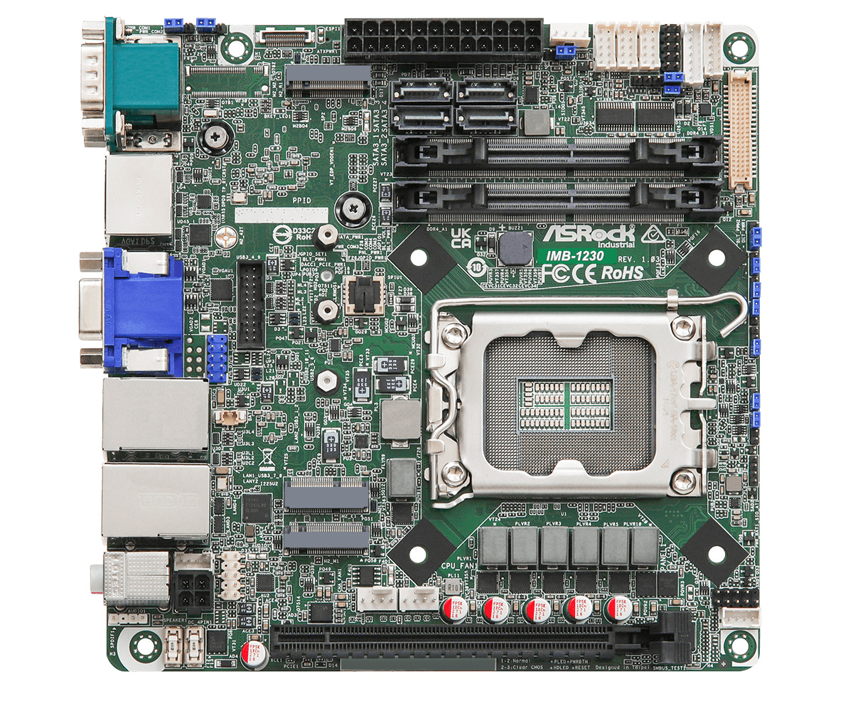 IMB-1230 : Intel 12th Gen Mini-ITX Motherboard with H610 Chipset ...