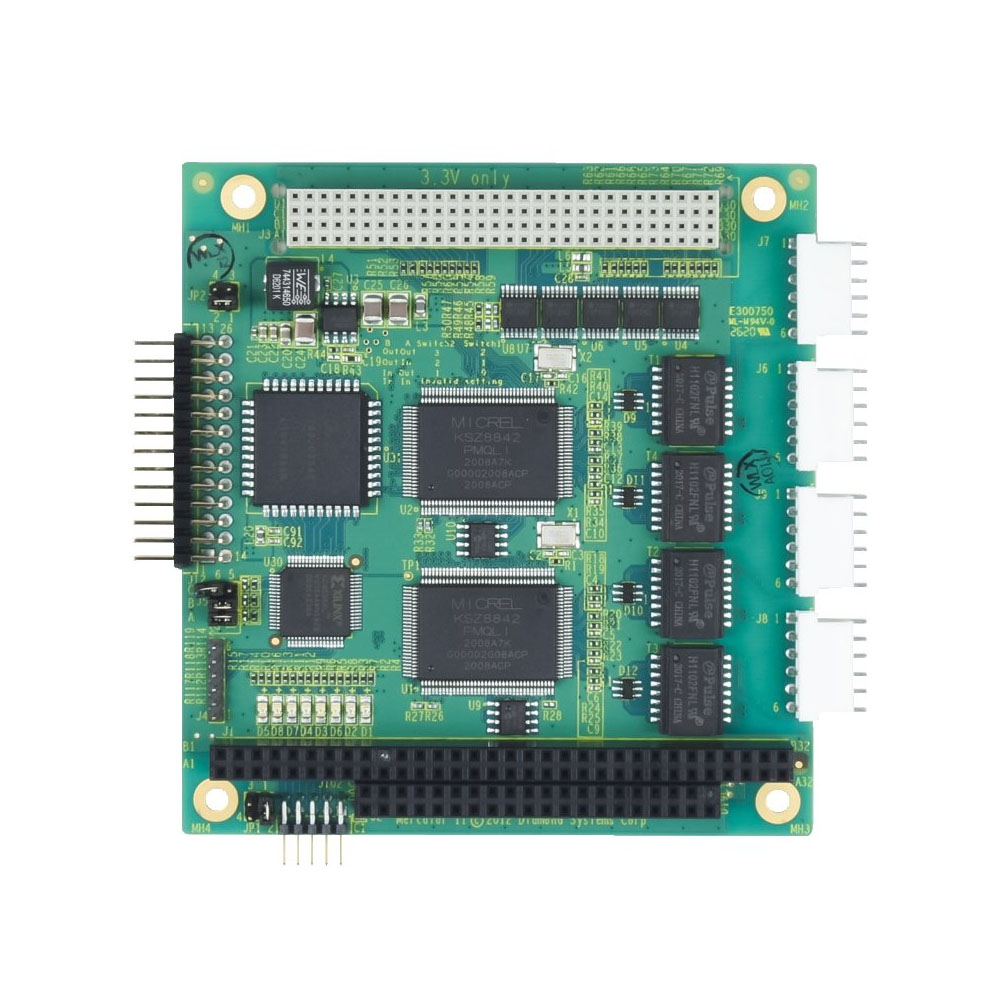 MRC-424-XT : PC/104-Plus Module with Quad 10/100 Ethernet and Digital I ...