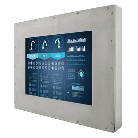 R10L100-67T2ST : 10.4″ IP67 Stainless Steel Resistive Touch Chassis Display | Things Embedded USA