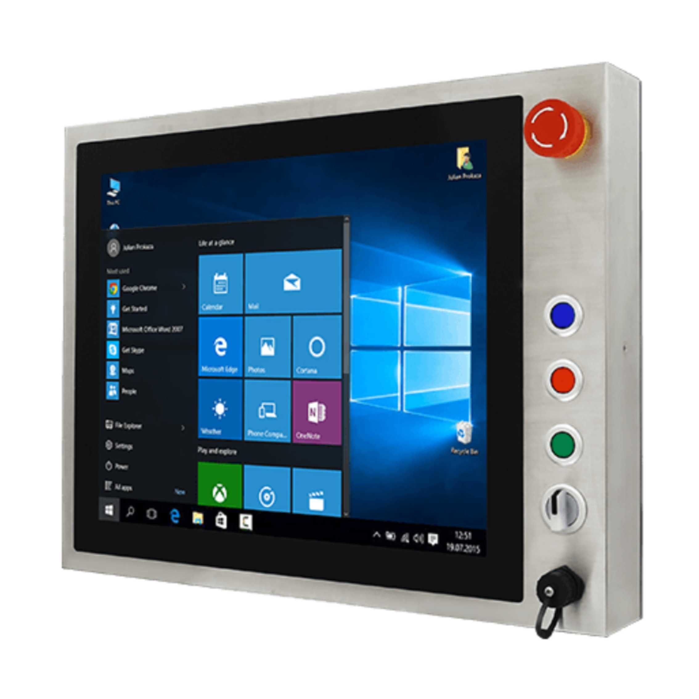 R19IE3S-SPM1-B : 19″ Intel Celeron N6210 IP65 Stainless Steel Computer with Push Buttons ...