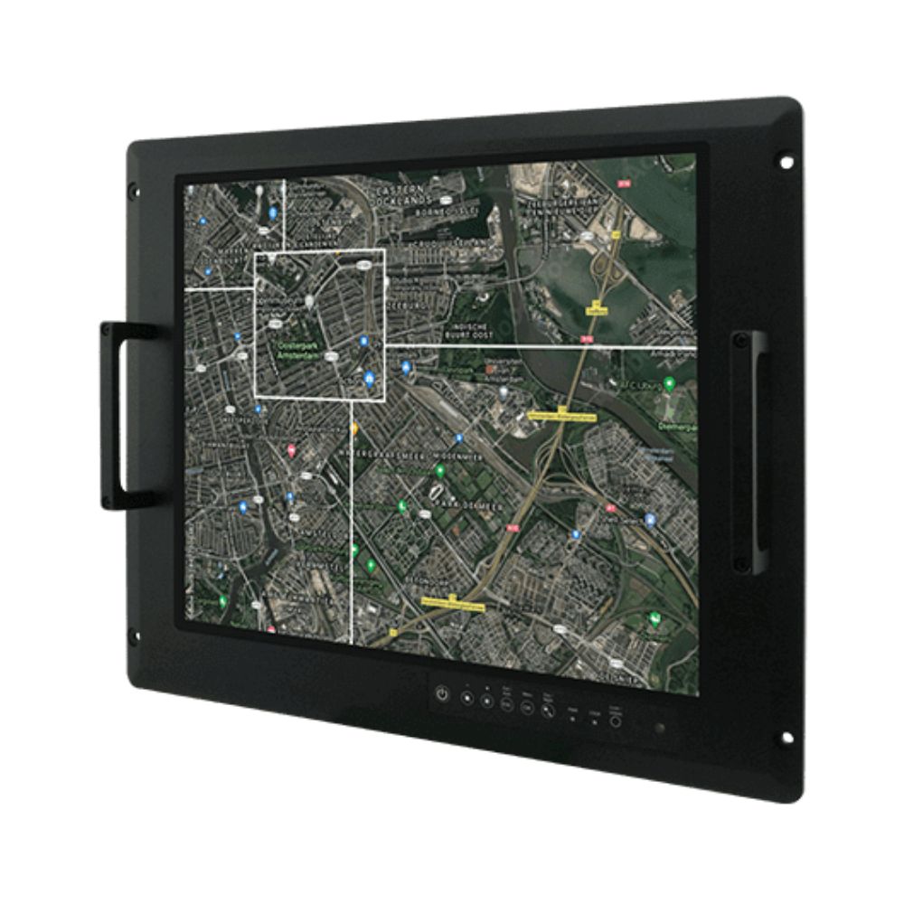 R19L100-MLA3FP : 19″ FHD Rack Mount PCAP Touch Military LCD Monitor ...