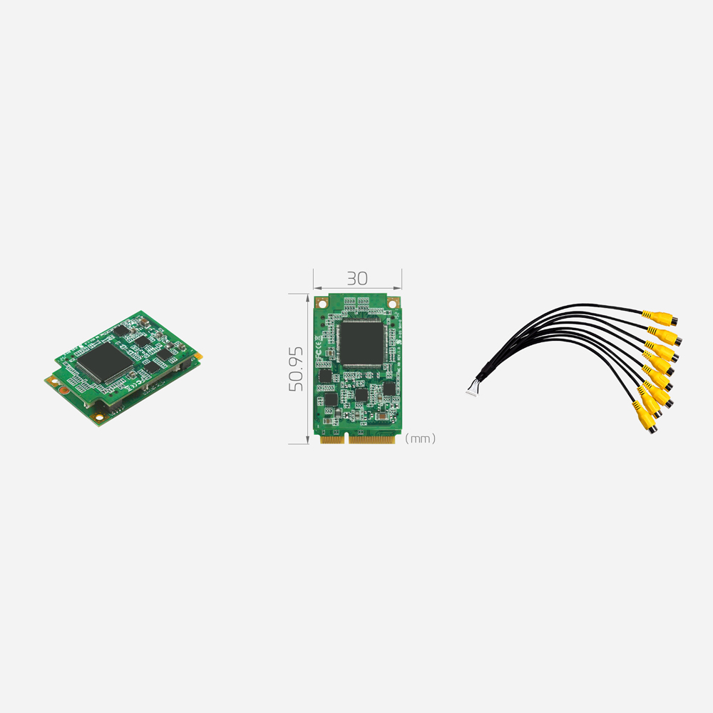 SC3C0N8 MC : mPCIe 8-ch BNC CVBS Capture Card with Hardware Compression ...