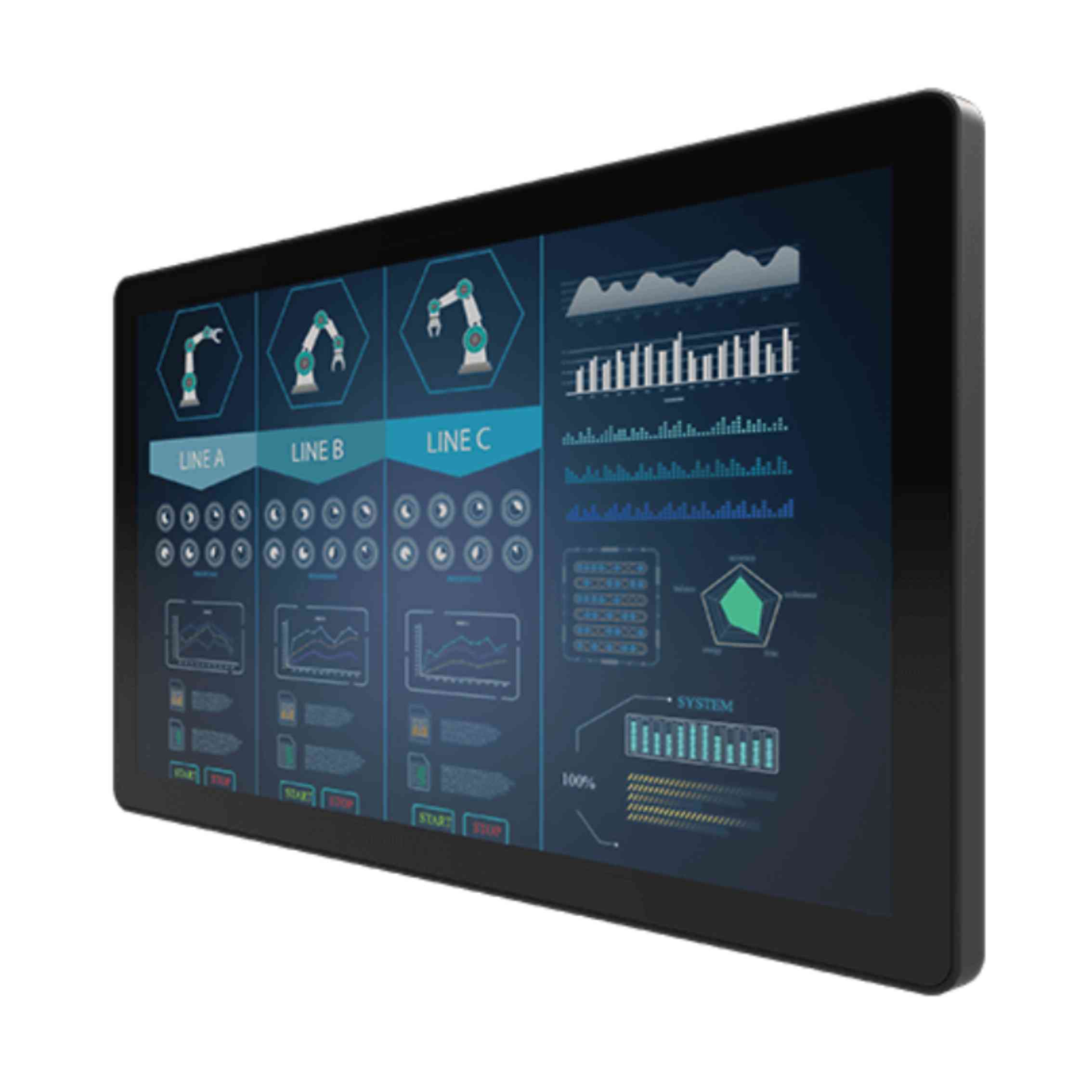 W22L100-GCB1OD : 21.5″ High Bright Outdoor FHD Display | Things Embedded USA