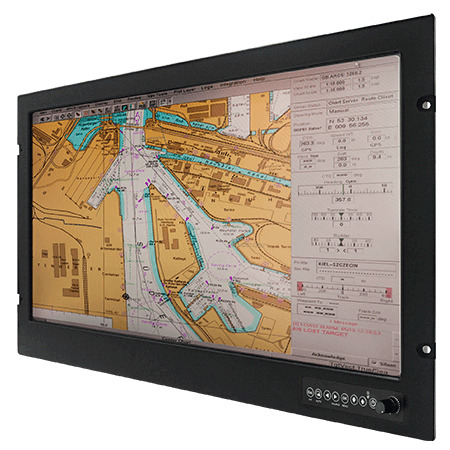 W24L100-MRA1HB : 24″ Sunlight Readable Panel Mount LCD Marine Monitor ...